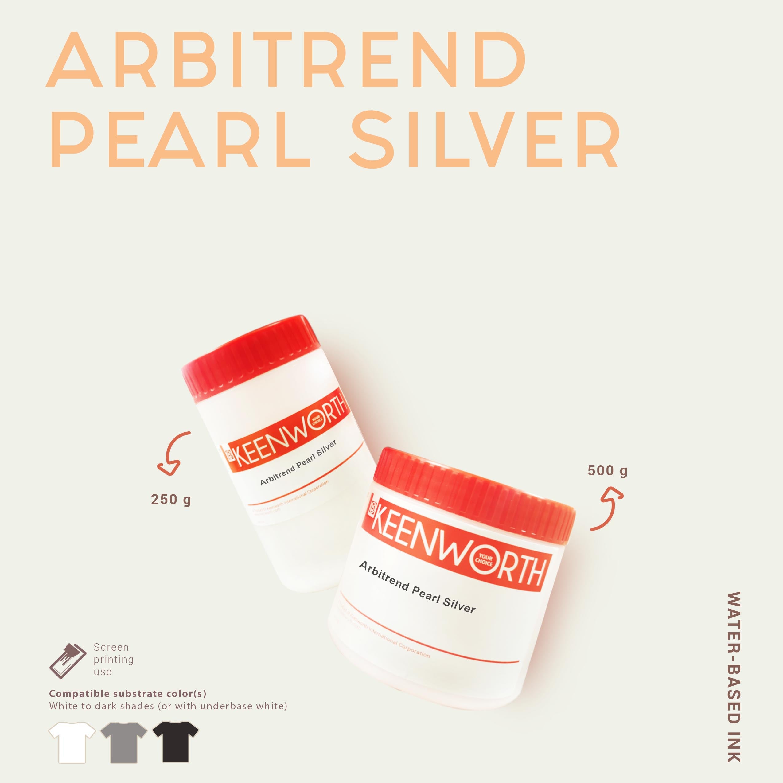 Screen Printing Inks | Arbitrend Pearl Silver – Keenworth